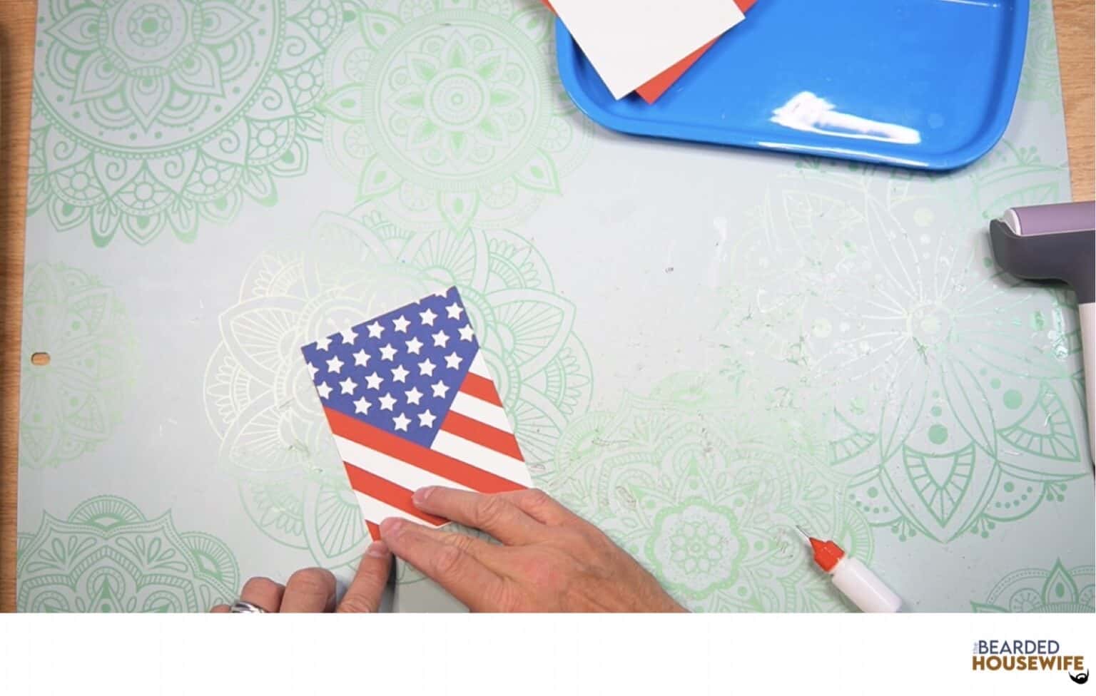 How to Make Patriotic Layered Cards - The Bearded Housewife