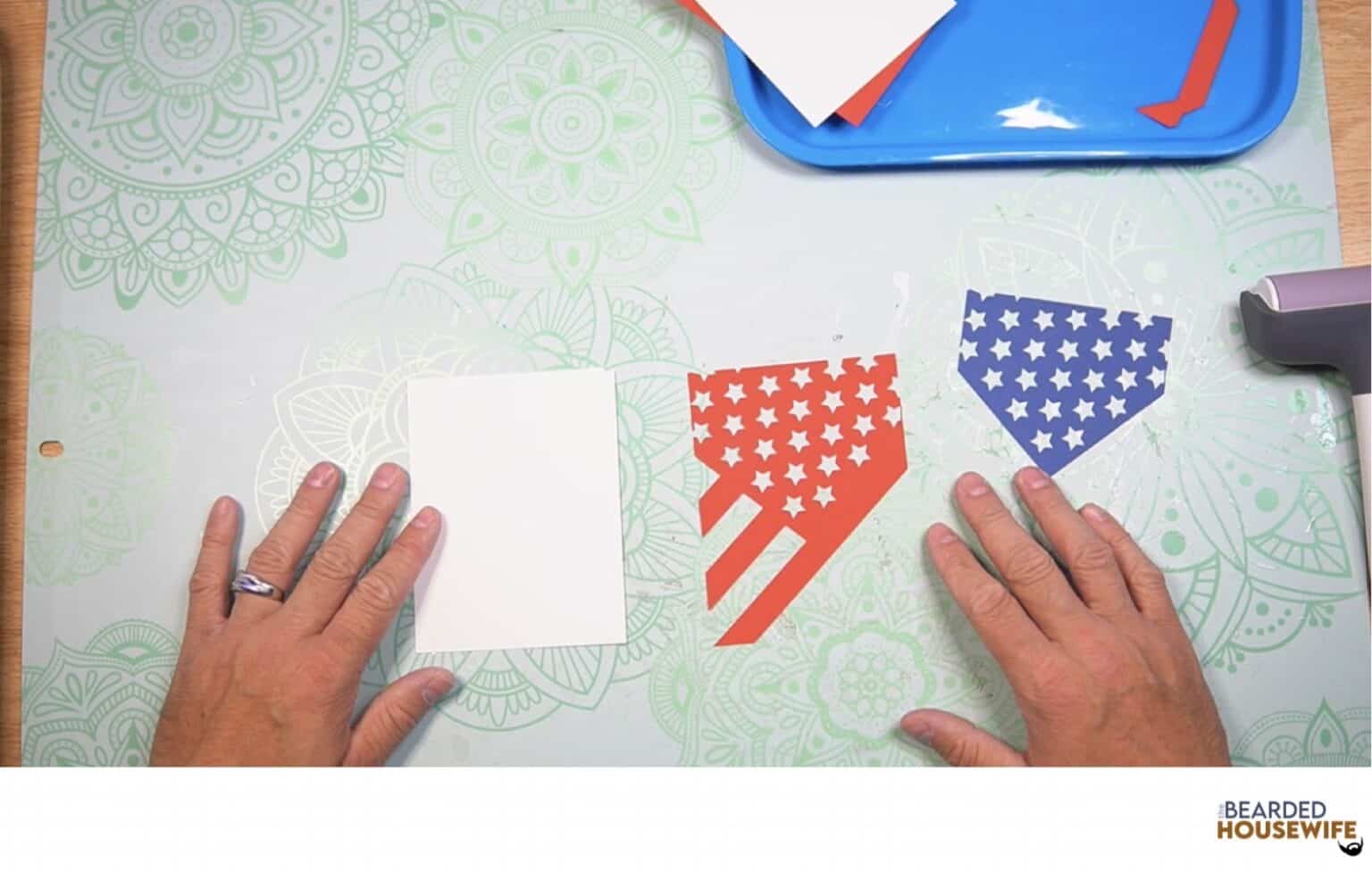 How to Make Patriotic Layered Cards - The Bearded Housewife