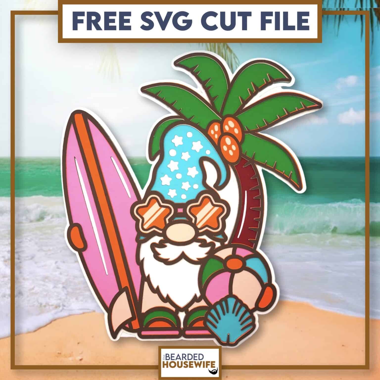 How to Make Summer Gnome Layered Paper Crafts - The Bearded Housewife