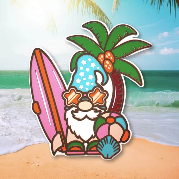 How to Make Summer Gnome Layered Paper Crafts - The Bearded Housewife