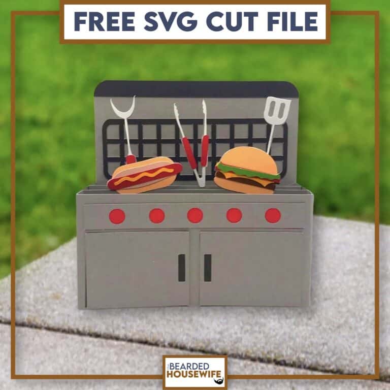 How to Make a BBQ Grill Box Card - The Bearded Housewife