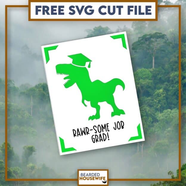 How to Make Dinosaur Graduation Cards - The Bearded Housewife