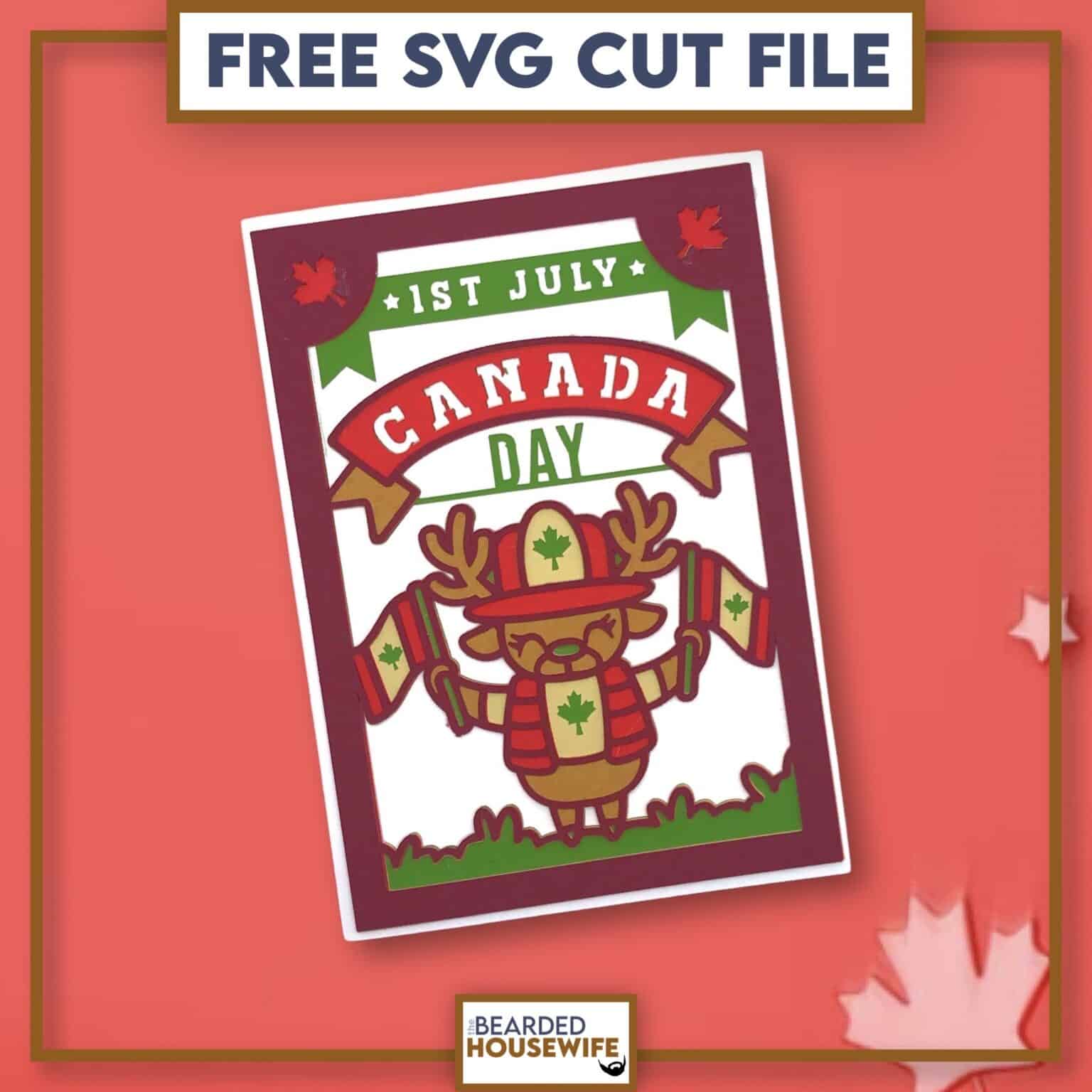 How to Make Canada Day Layered Cards - The Bearded Housewife