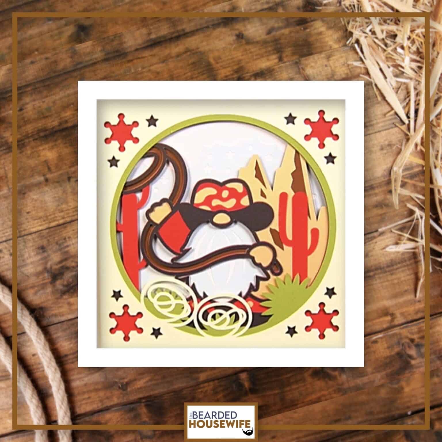How to Make Cute Cowboy Gnome Shadow Boxes - The Bearded Housewife