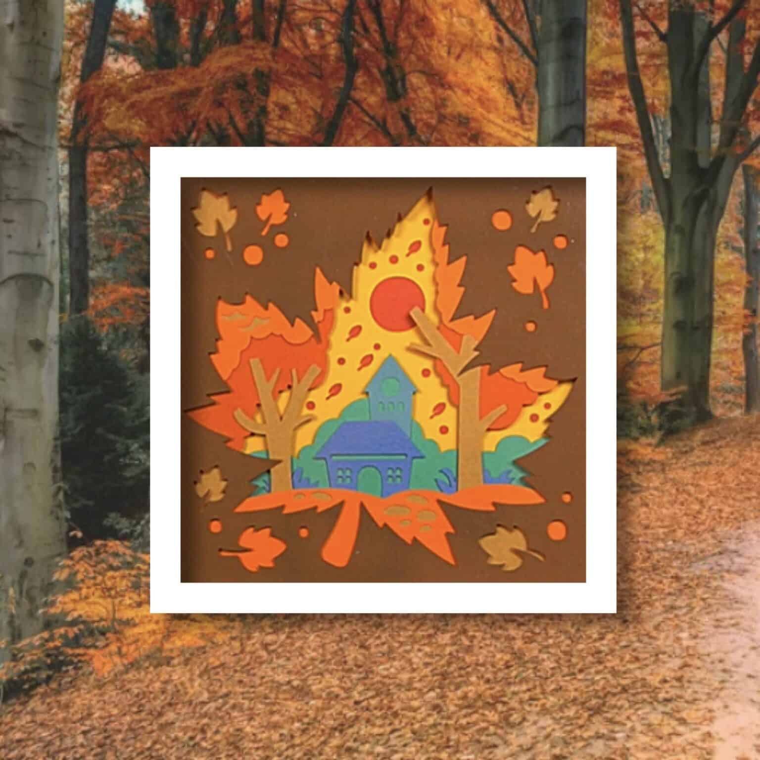 How to Make Fall Shadow Boxes - The Bearded Housewife