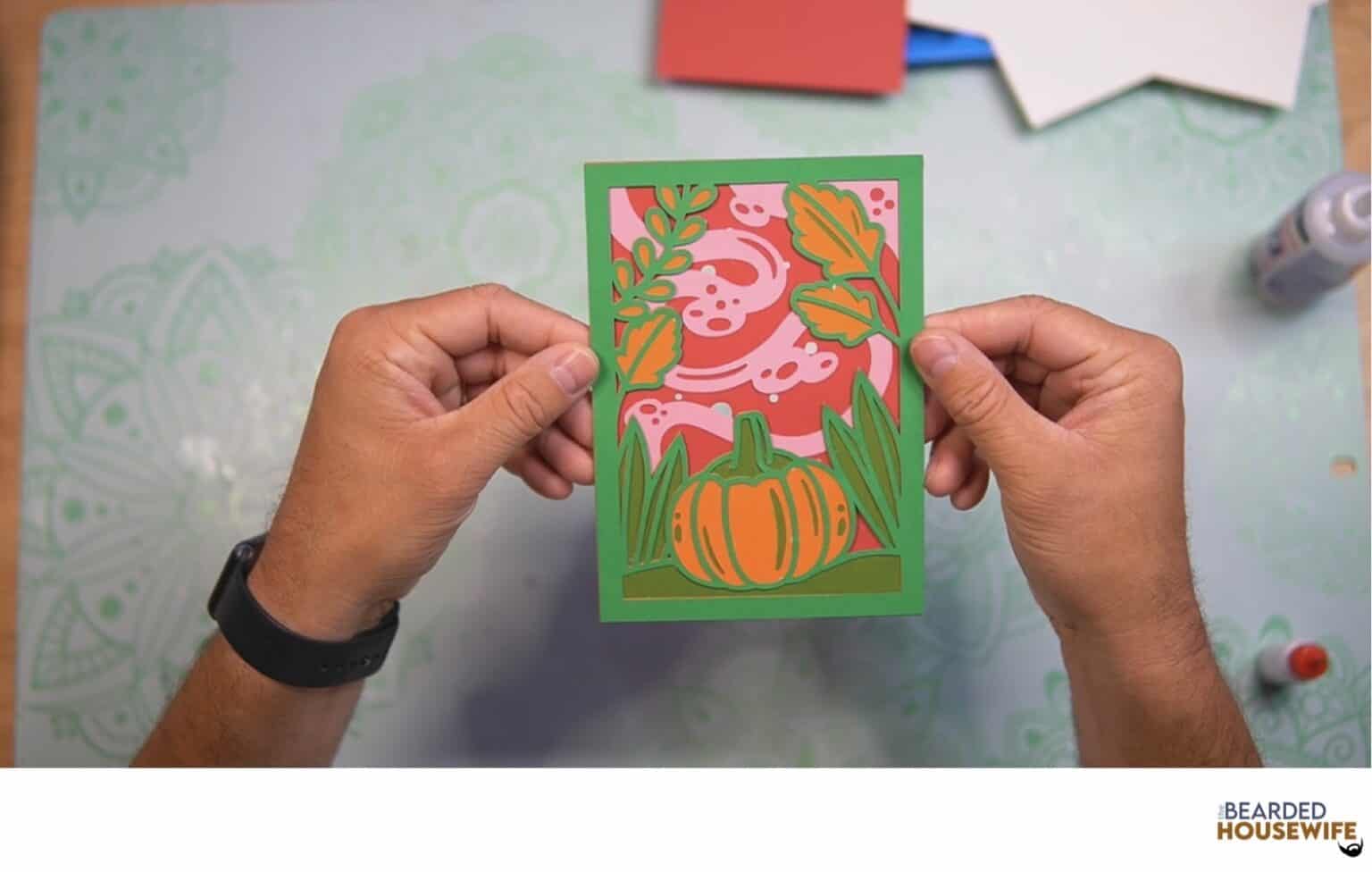 How to Make Layered Cards for Fall - The Bearded Housewife
