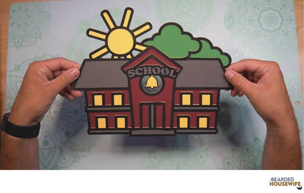 How to Make Schoolhouse Layered Paper Crafts - The Bearded Housewife