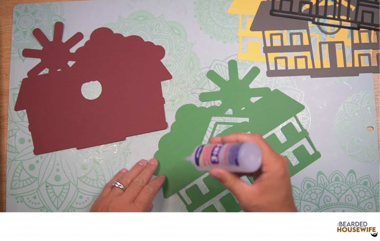 How to Make Schoolhouse Layered Paper Crafts - The Bearded Housewife