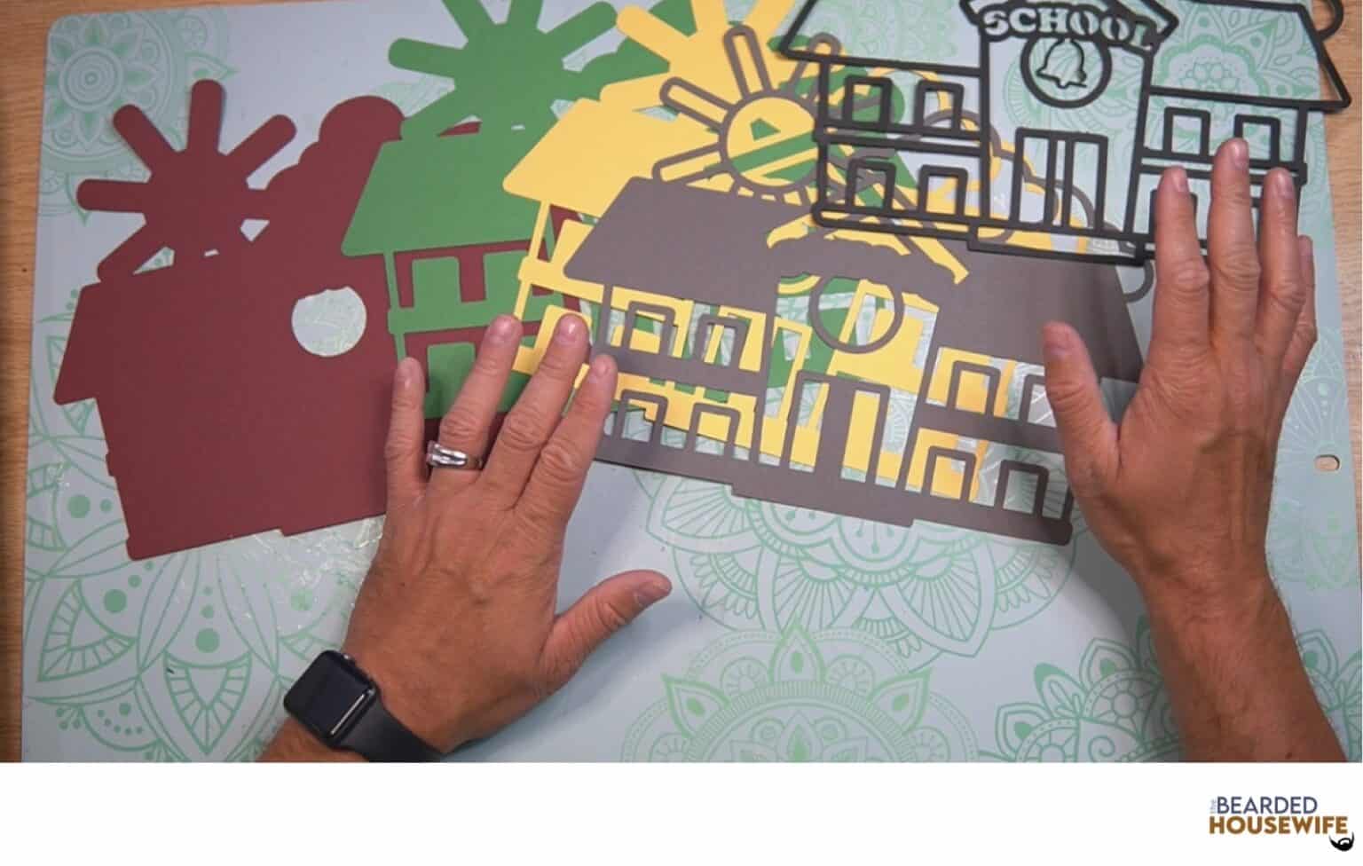 How to Make Schoolhouse Layered Paper Crafts - The Bearded Housewife