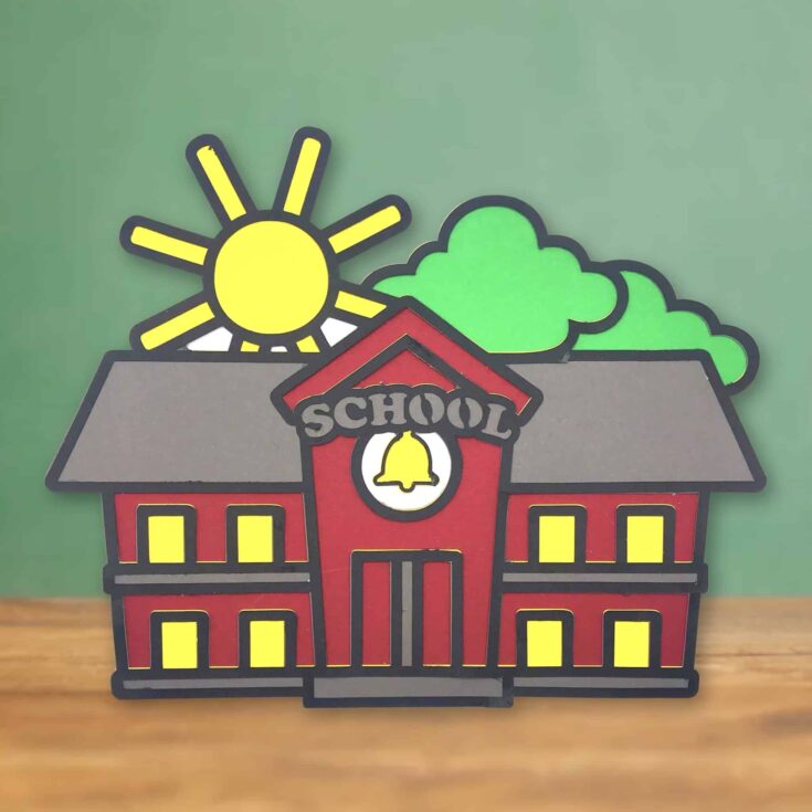 How to Make Schoolhouse Layered Paper Crafts - The Bearded Housewife