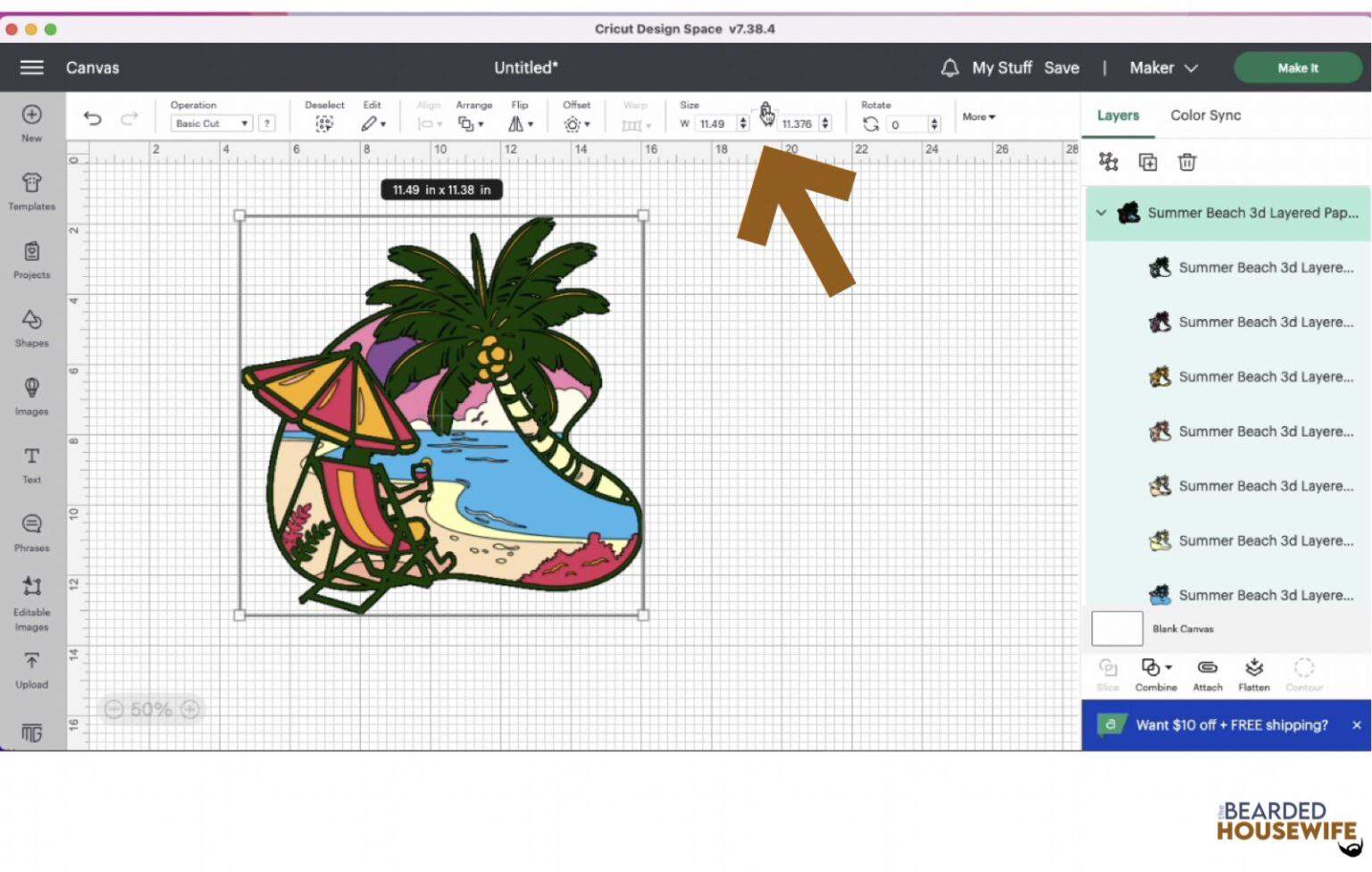 How to Make On the Beach Layered Paper Crafts - The Bearded Housewife
