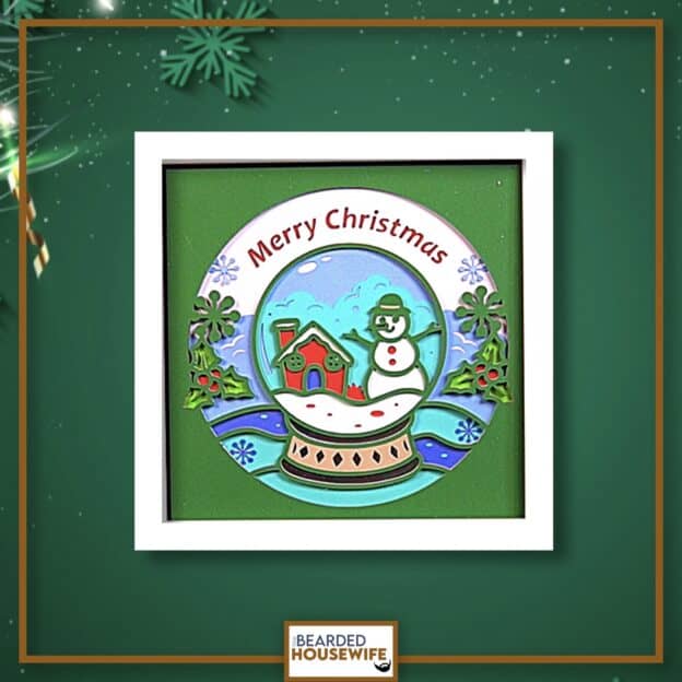 How to Make Christmas Snow Globe Shadow Boxes - The Bearded Housewife