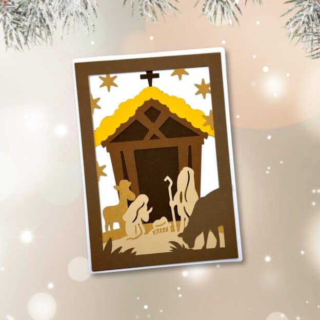How to Make Nativity Layered Cards - The Bearded Housewife