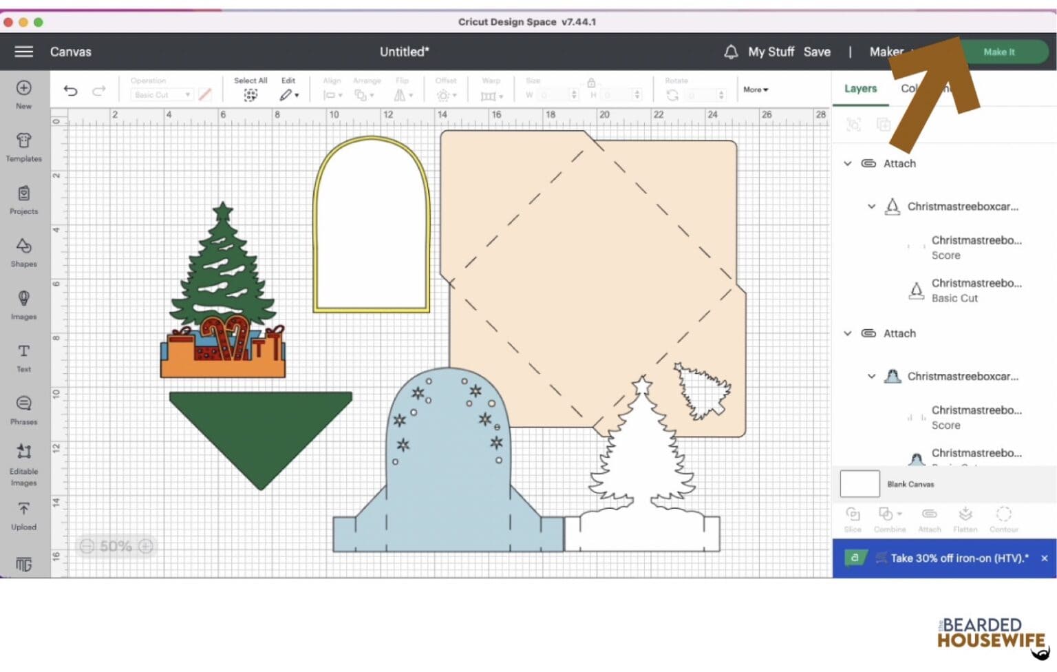 How to Make Christmas Tree Box Cards - The Bearded Housewife