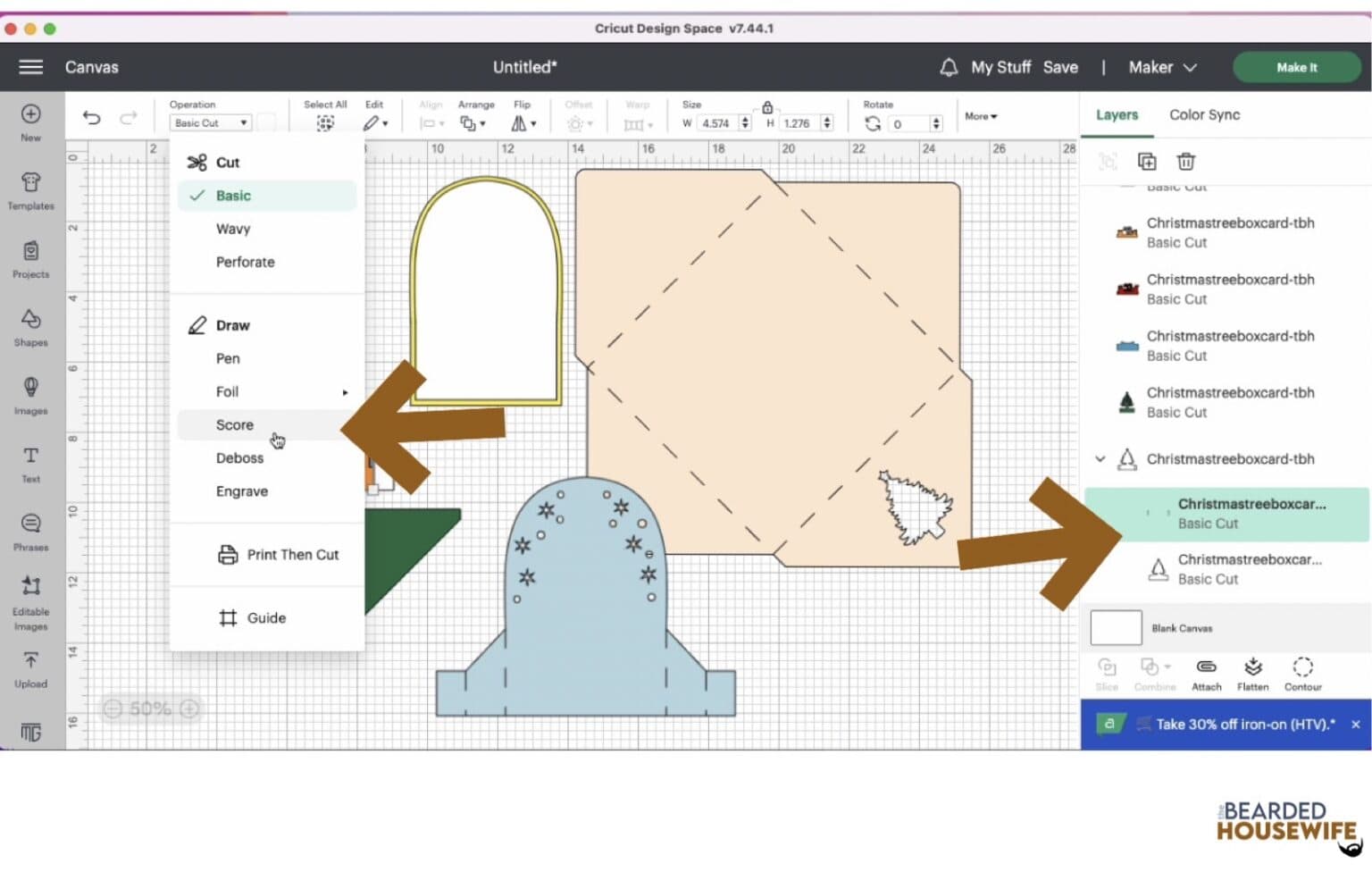 How to Make Christmas Tree Box Cards - The Bearded Housewife