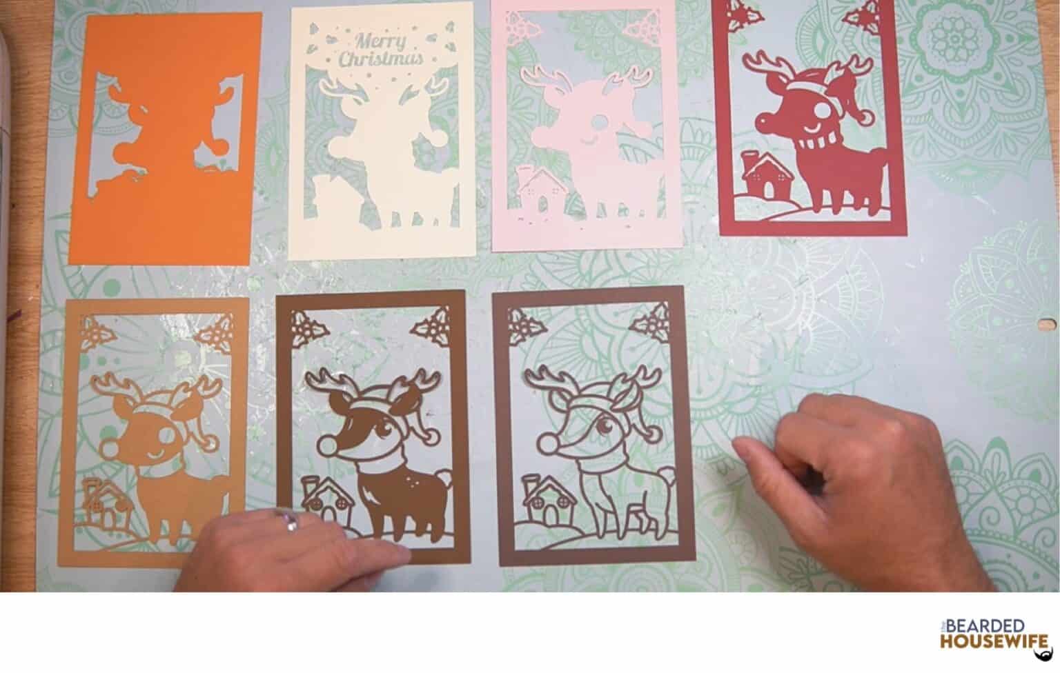 How to Make Rudolph Layered Cards - The Bearded Housewife