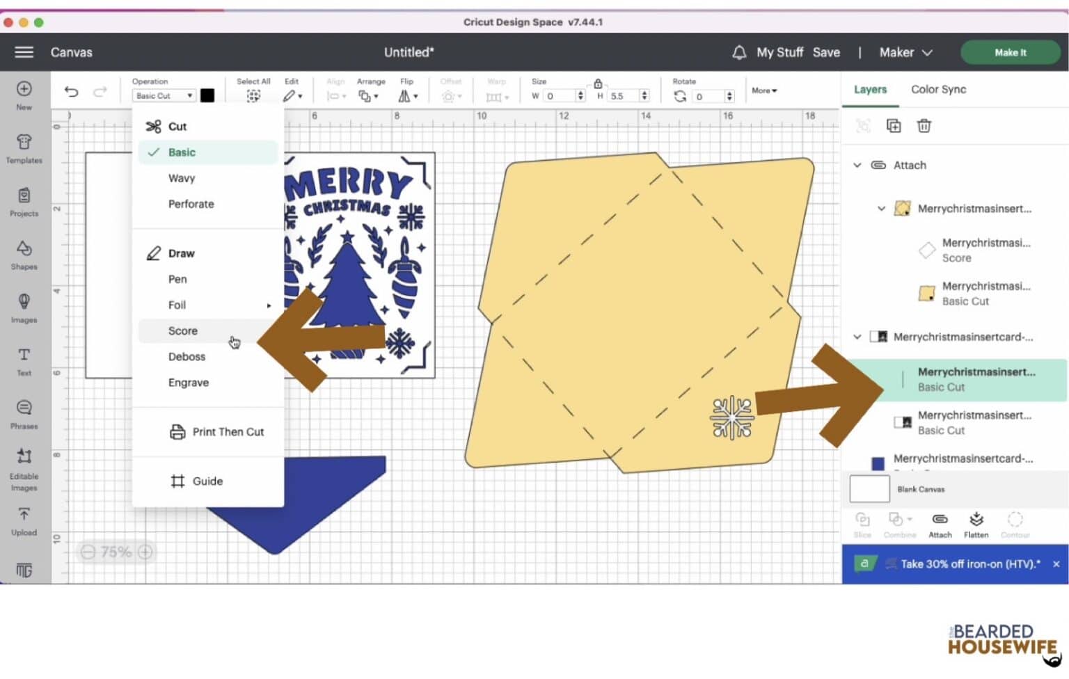 How to Make a Merry Christmas Insert Card - The Bearded Housewife
