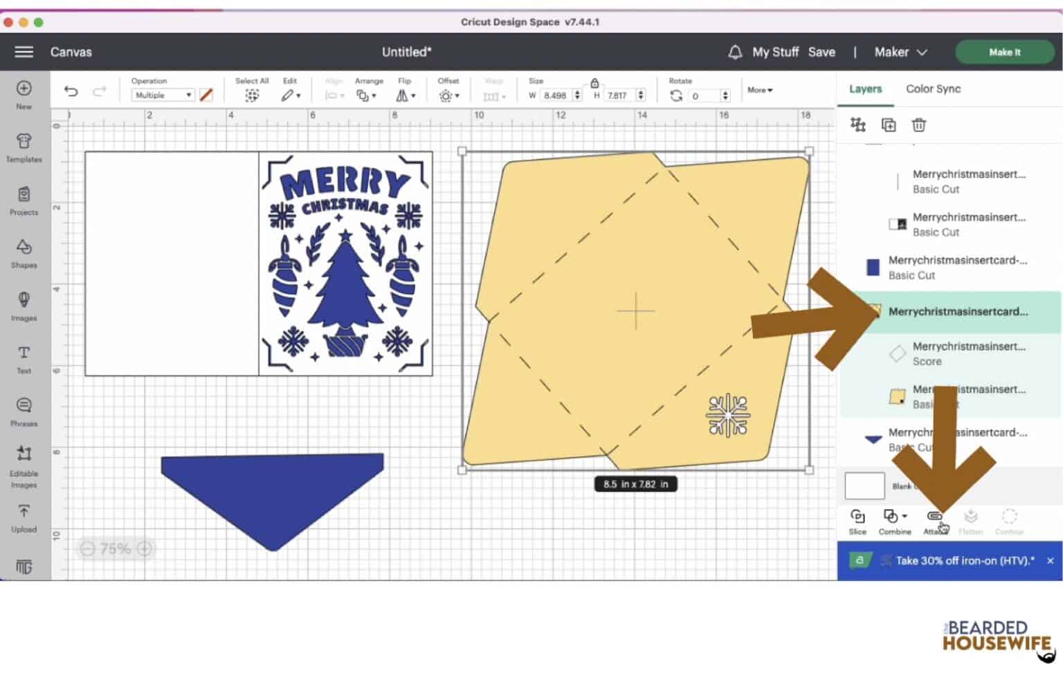 How to Make a Merry Christmas Insert Card - The Bearded Housewife