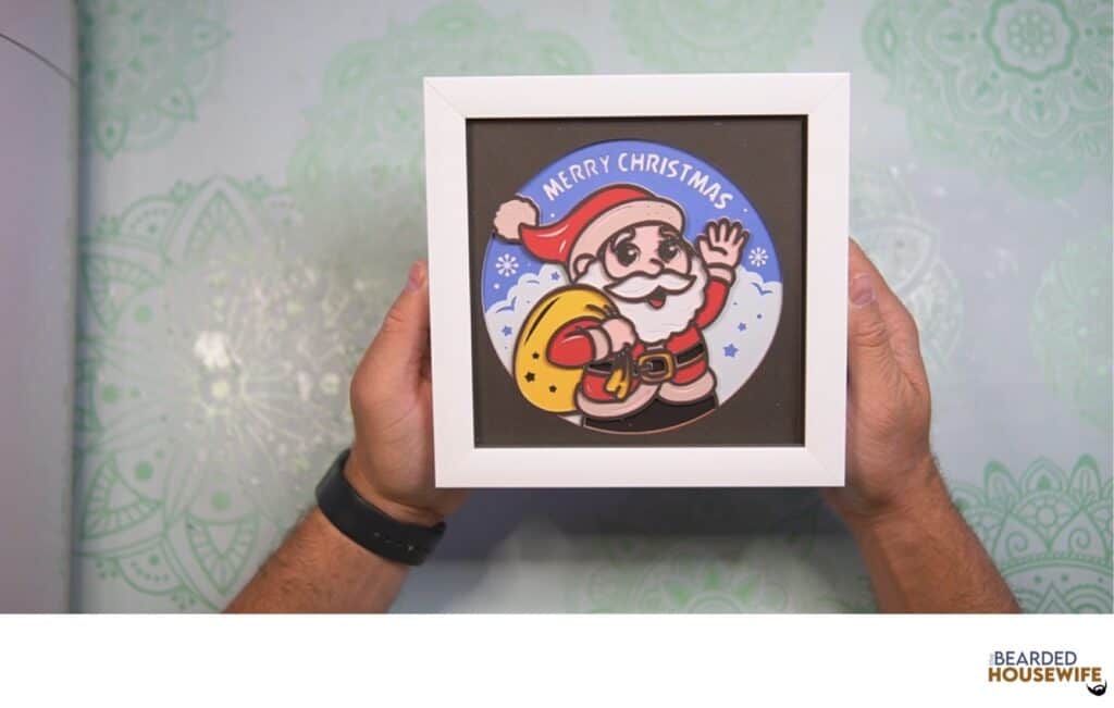 How to Make Santa Shadow Boxes - The Bearded Housewife