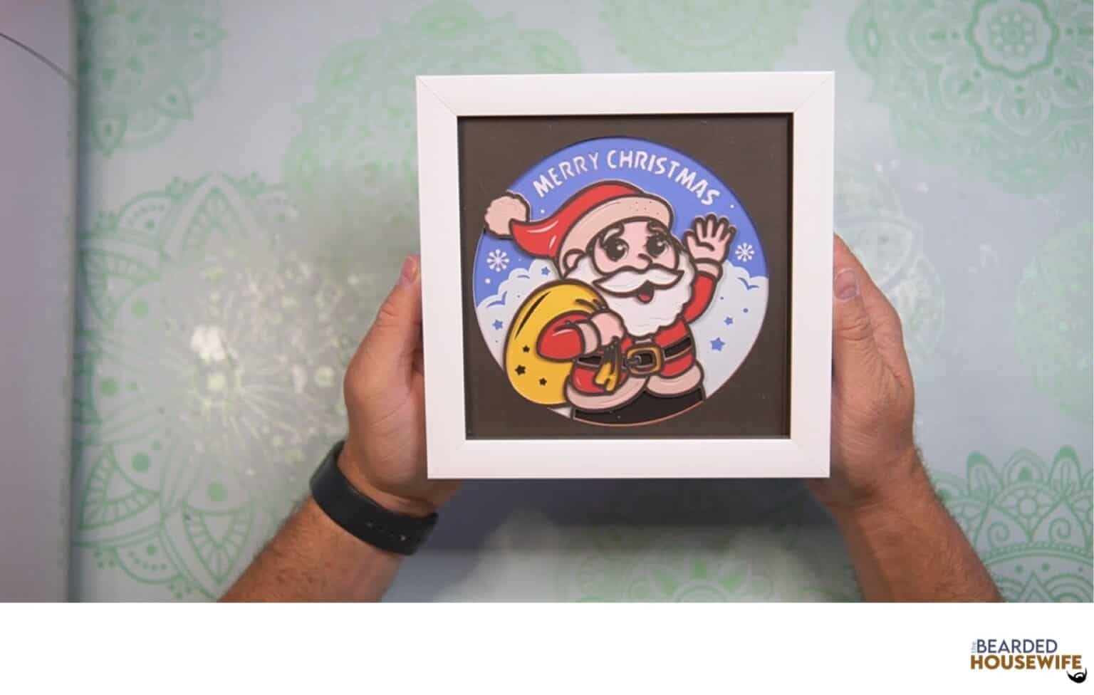 How to Make Santa Shadow Boxes - The Bearded Housewife