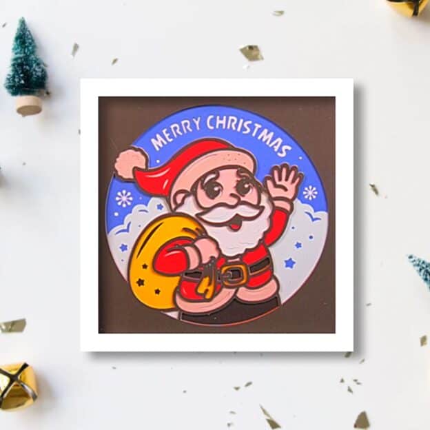 How to Make Santa Shadow Boxes - The Bearded Housewife