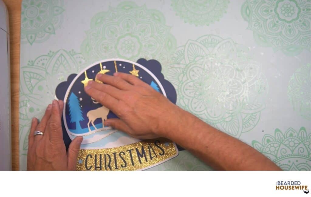 How to Make Winter Snow Globe Layered Paper Crafts - The Bearded Housewife