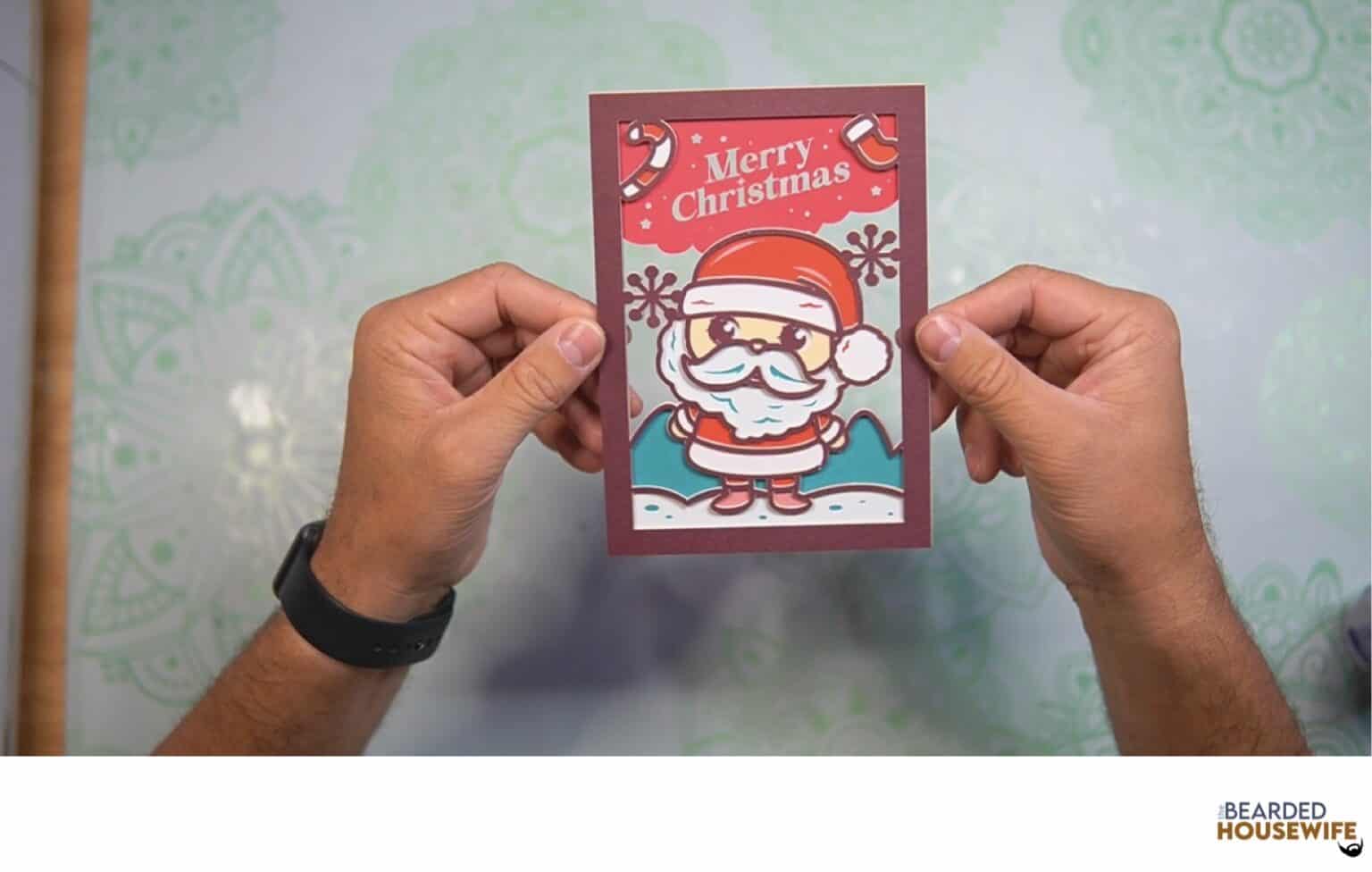 How to Make Santa Layered Cards - The Bearded Housewife