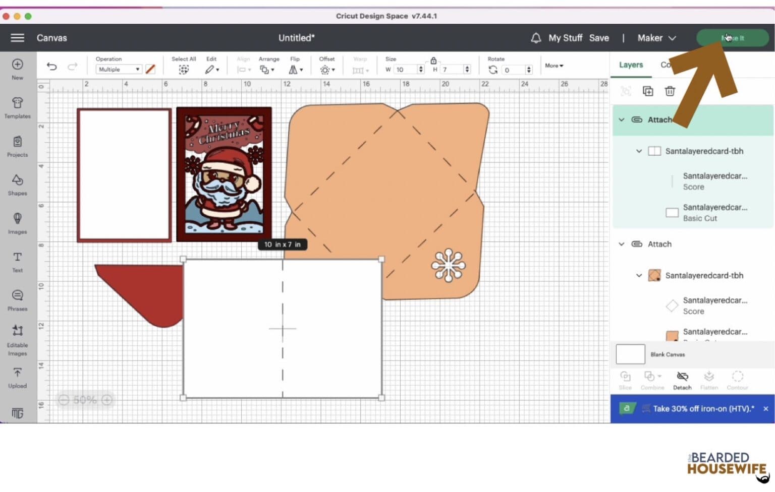 How to Make Santa Layered Cards - The Bearded Housewife