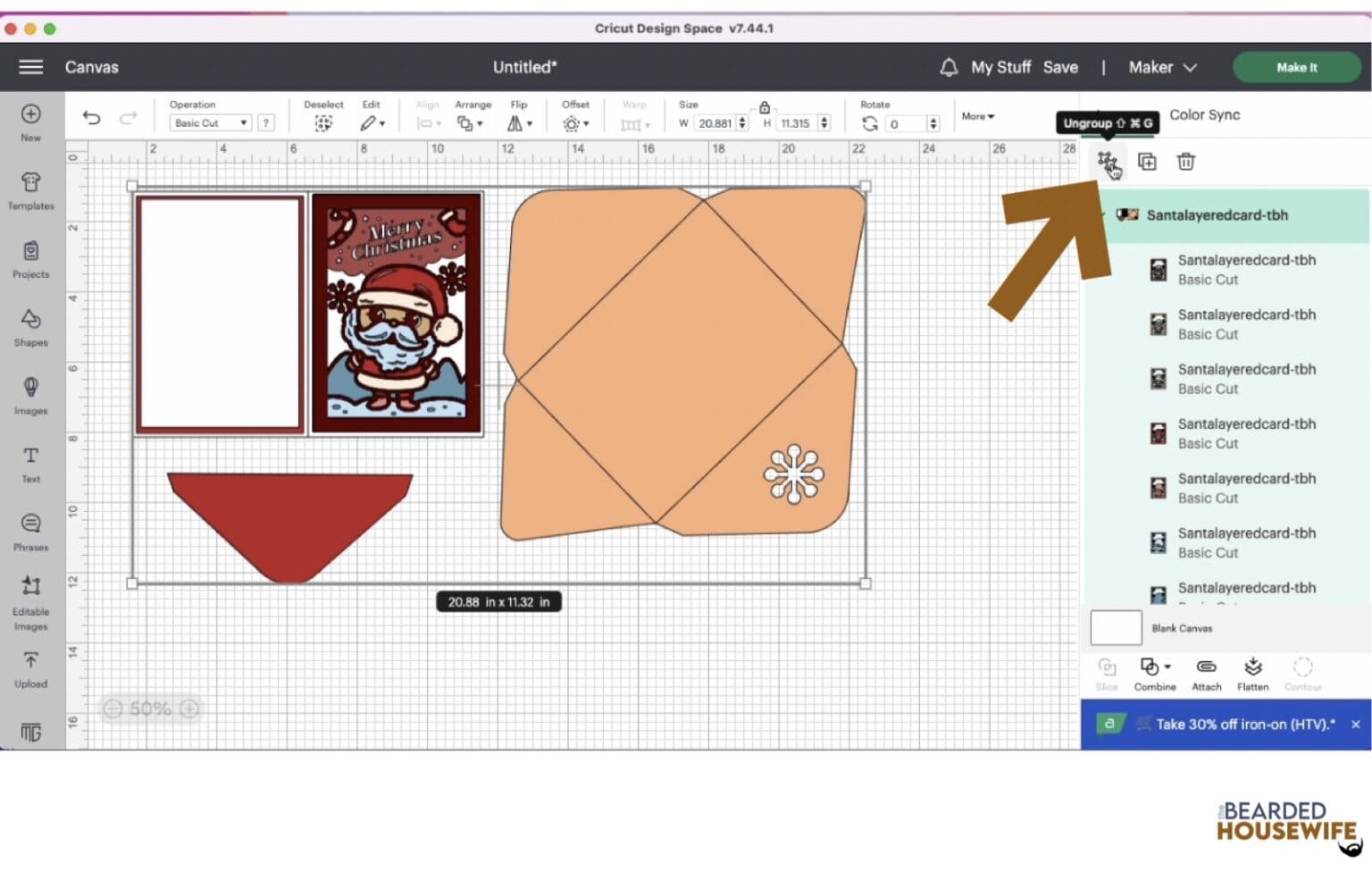 How to Make Santa Layered Cards - The Bearded Housewife