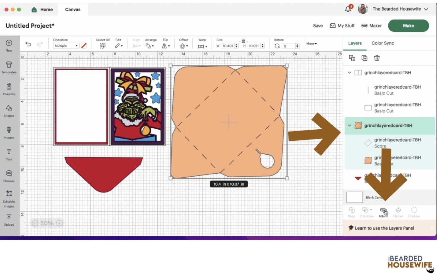 How to Make Grinch Layered Cards - The Bearded Housewife