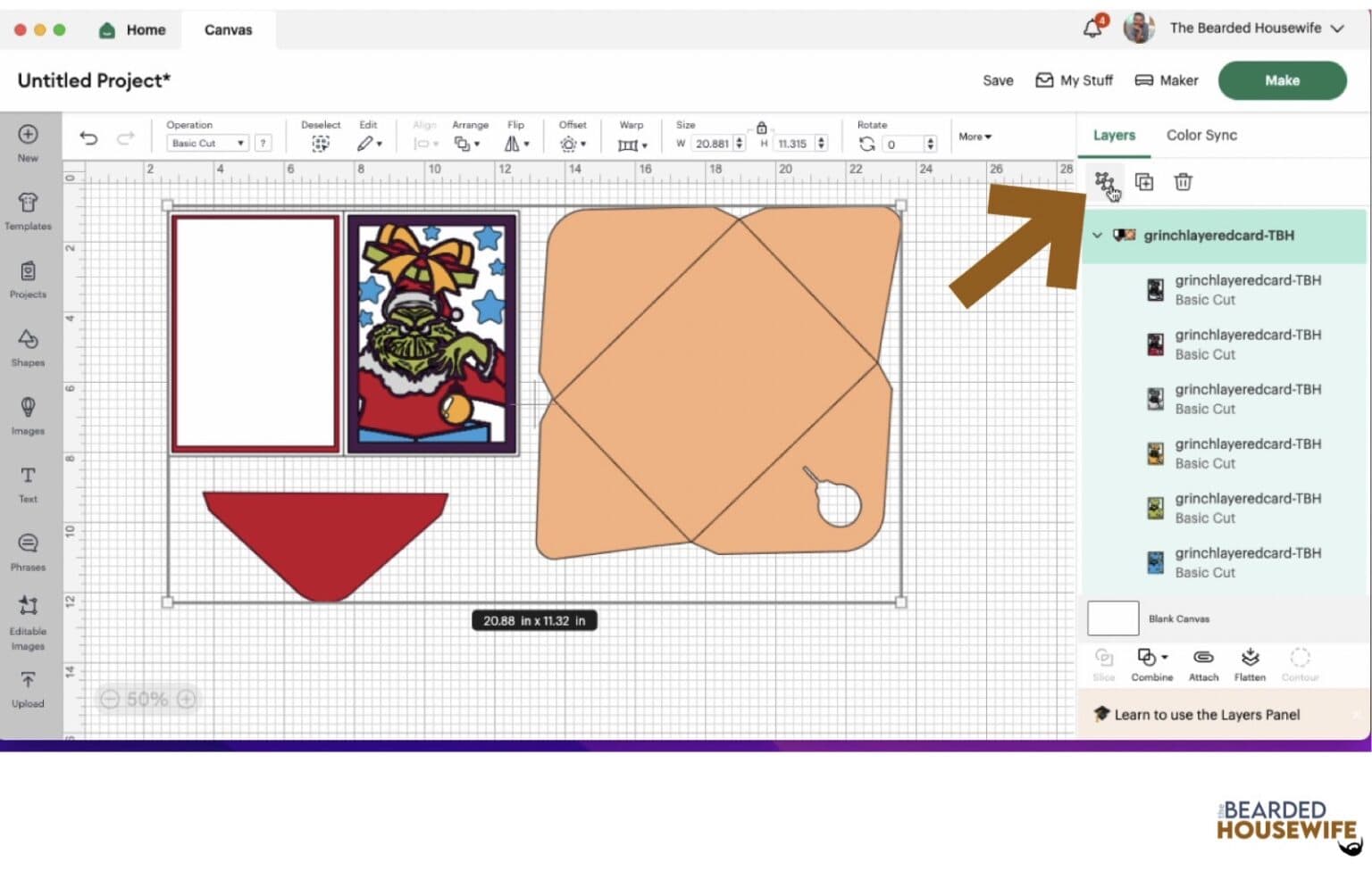 How to Make Grinch Layered Cards - The Bearded Housewife