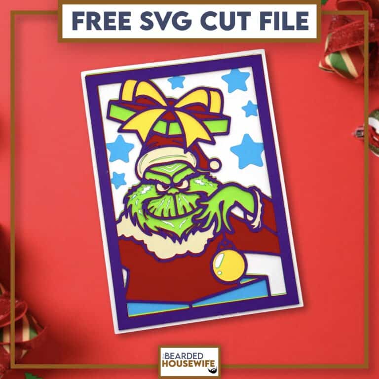How to Make Grinch Layered Cards - The Bearded Housewife
