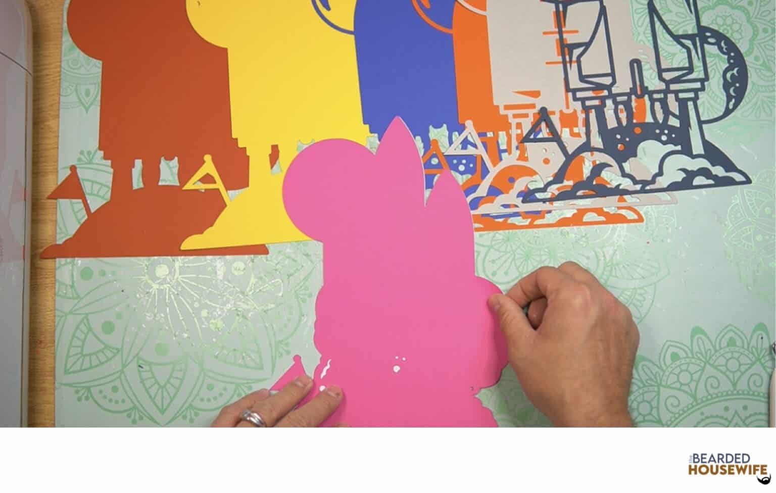 How to Make Fun Layered Spaceship Paper Crafts - The Bearded Housewife