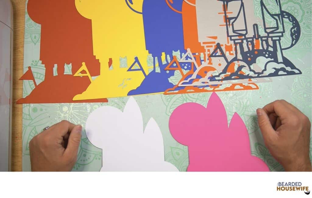 How to Make Fun Layered Spaceship Paper Crafts - The Bearded Housewife