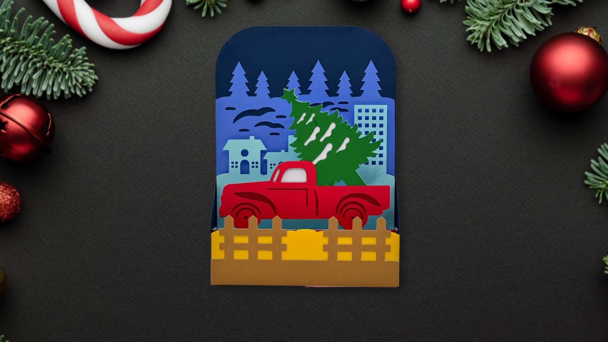Christmas Truck Box Card The Bearded Housewife