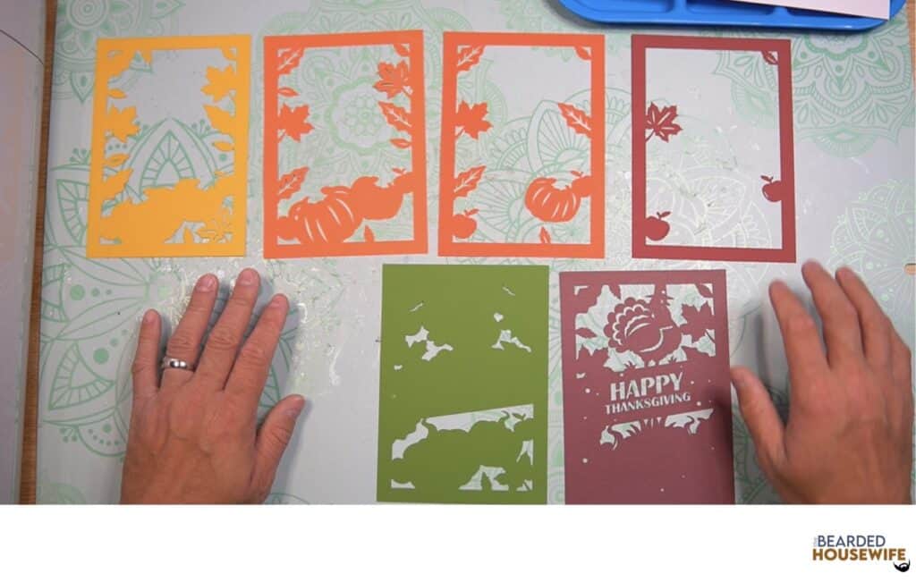 How to Make Thanksgiving Layered Cards - The Bearded Housewife