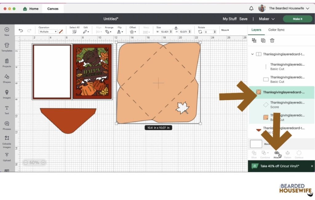 How to Make Thanksgiving Layered Cards - The Bearded Housewife