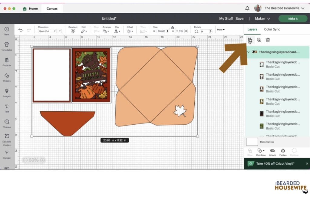 How to Make Thanksgiving Layered Cards - The Bearded Housewife