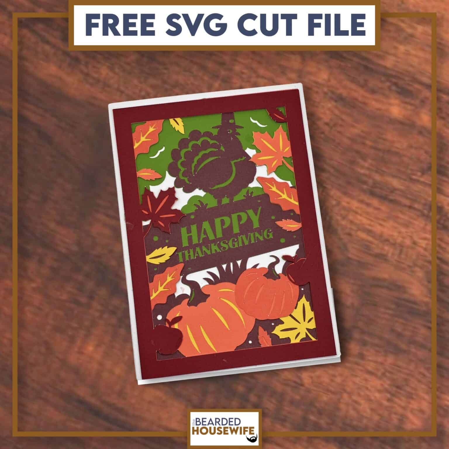 How to Make Thanksgiving Layered Cards - The Bearded Housewife