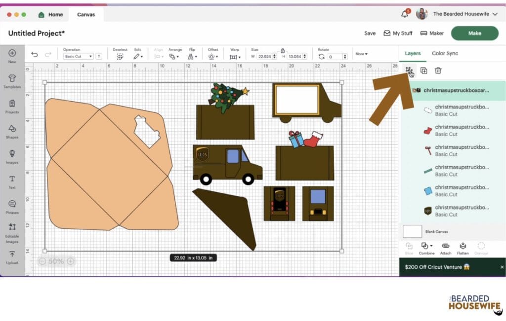 How to Make UPS Truck Box Cards for Christmas - The Bearded Housewife