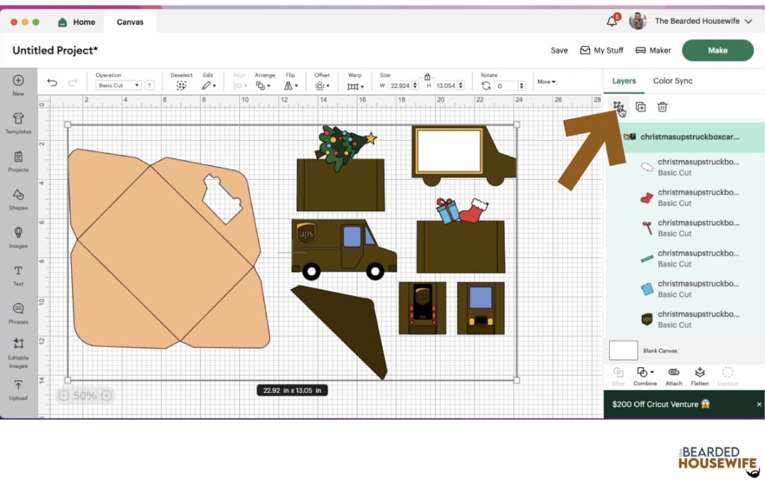 How to Make UPS Truck Box Cards for Christmas - The Bearded Housewife