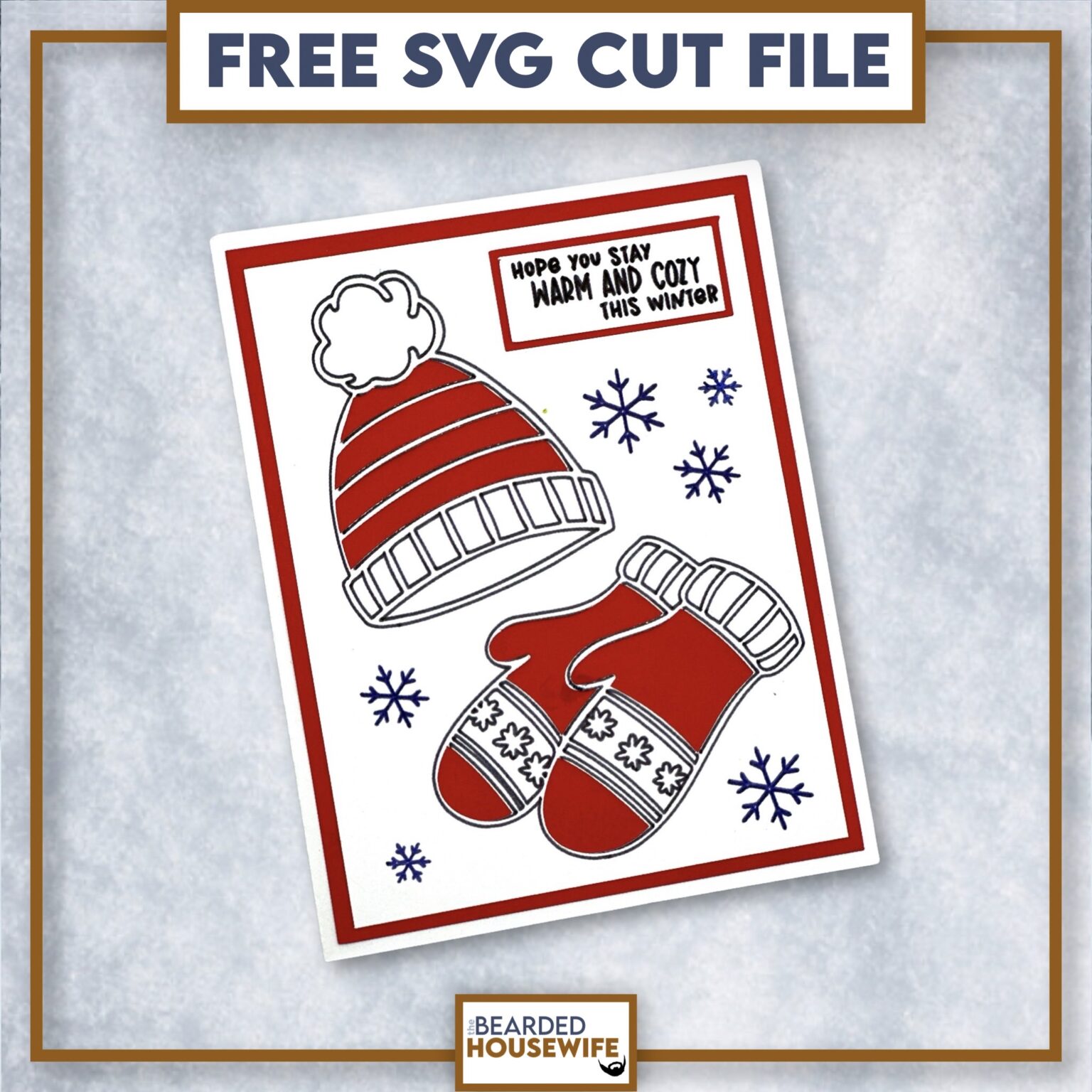 How to Make Cute Layered Cards for Winter - The Bearded Housewife