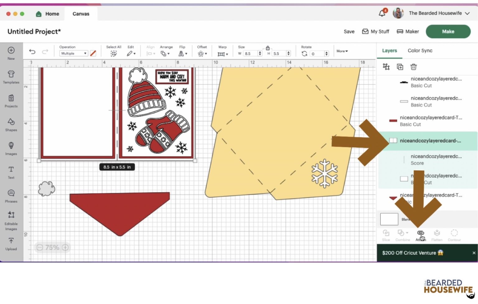 How to Make Cute Layered Cards for Winter - The Bearded Housewife