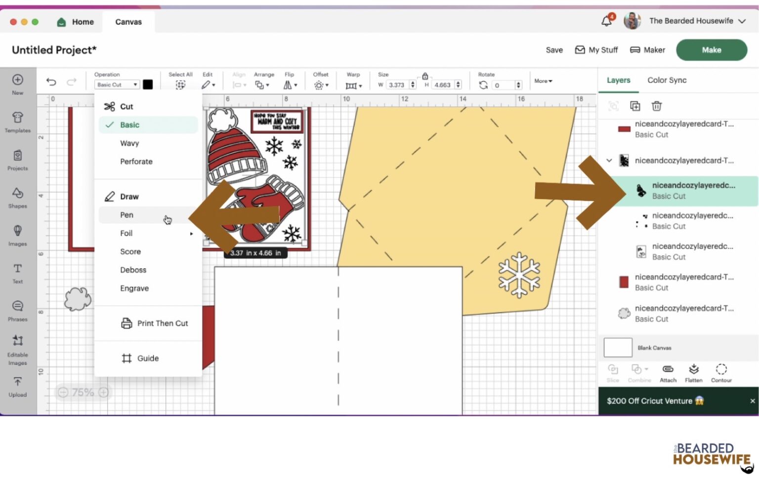 How to Make Cute Layered Cards for Winter - The Bearded Housewife