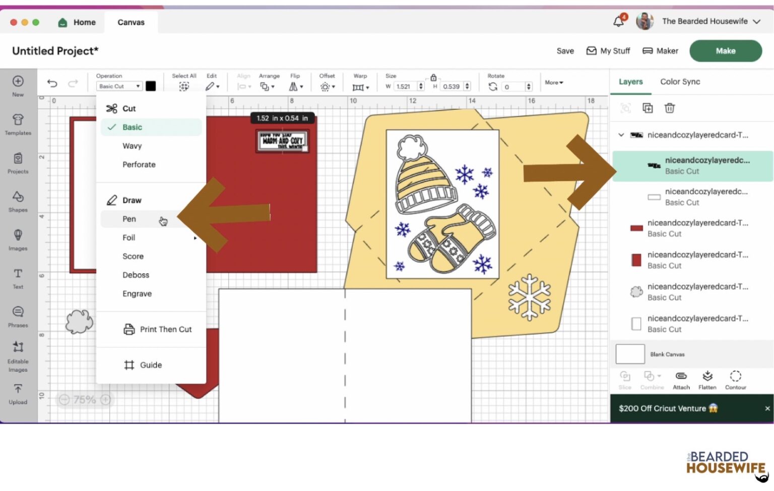 How to Make Cute Layered Cards for Winter - The Bearded Housewife