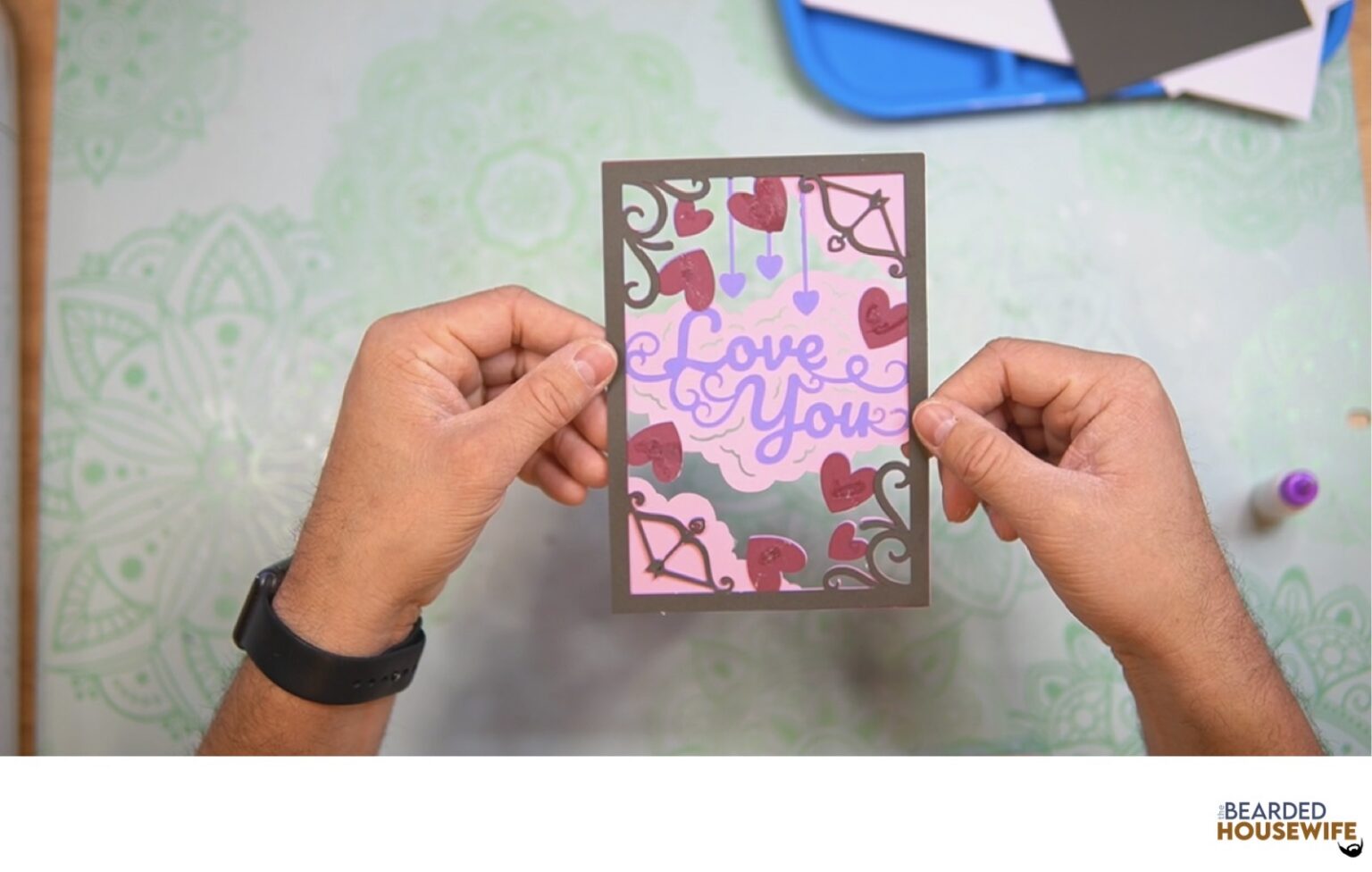 How to Make Love You Layered Cards - The Bearded Housewife