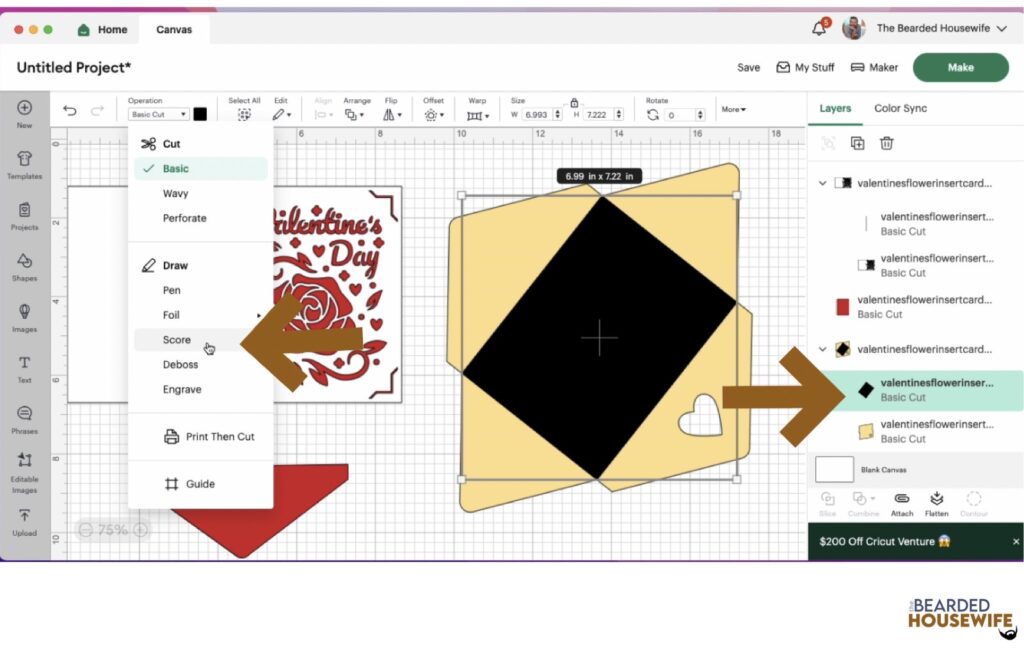 How to Make a Pretty Insert Card for Valentine's Day - The Bearded ...