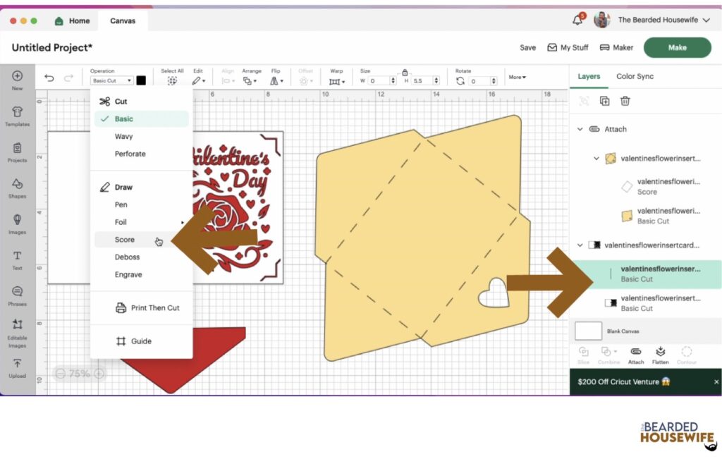 How to Make a Pretty Insert Card for Valentine's Day - The Bearded ...