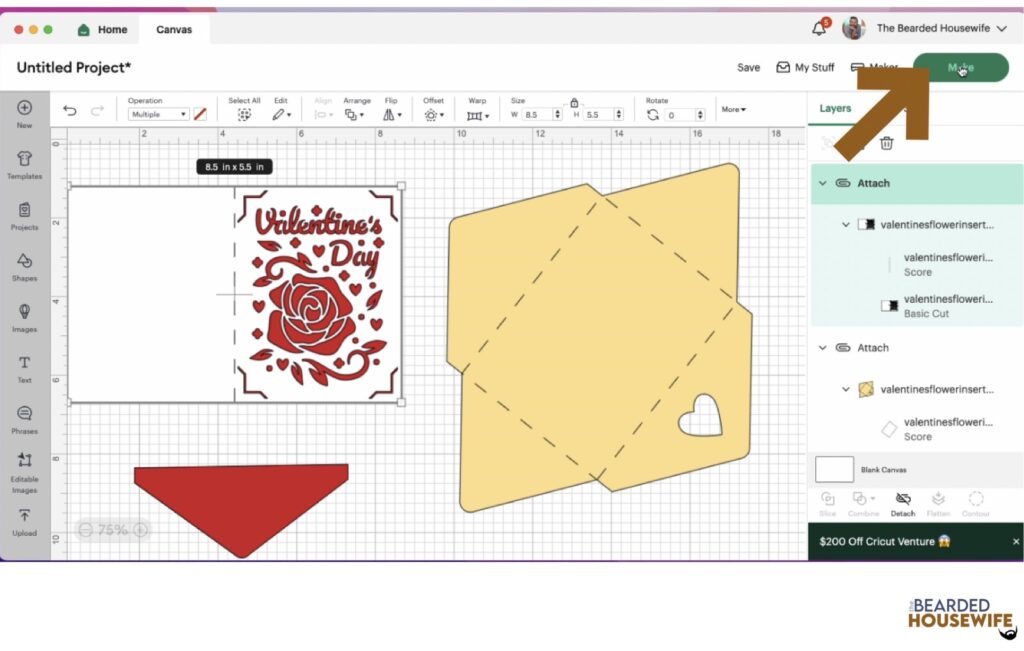 How to Make a Pretty Insert Card for Valentine's Day - The Bearded ...
