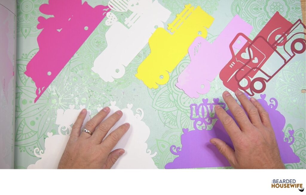 How to Make Love Truck Layered Paper Crafts - The Bearded Housewife